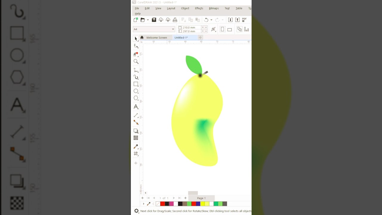  How to create Mango Design in CorelDRAW | Realistic Fruit Vector Tutorial Step by Step