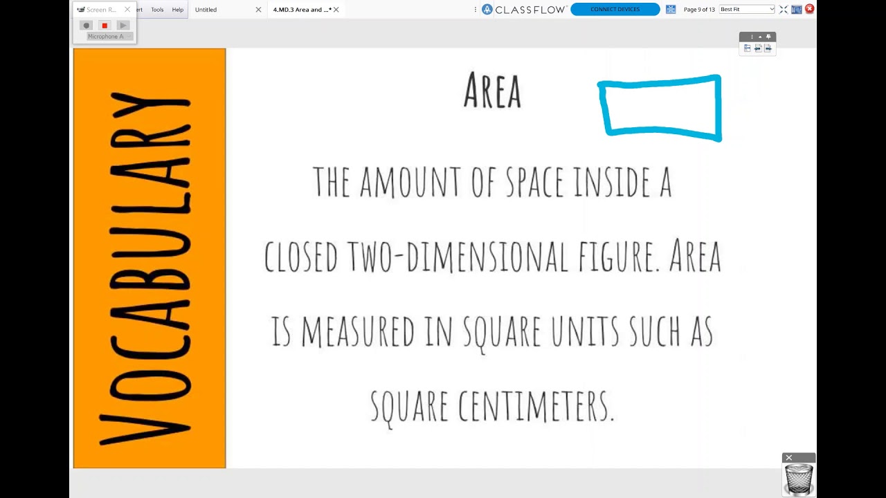 Math Grade 4 4.MD.3 Area and Perimeter for Rectangles