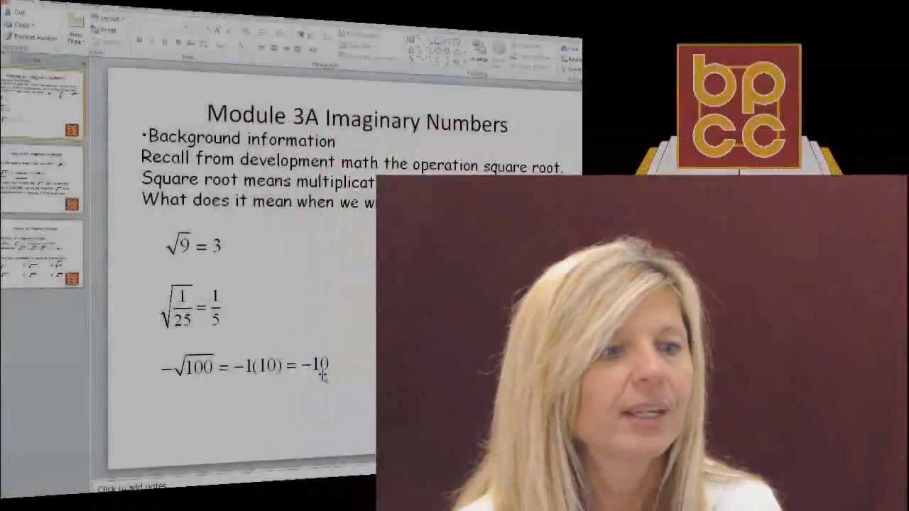 Math 102 Module 3.1 - Complex Numbers