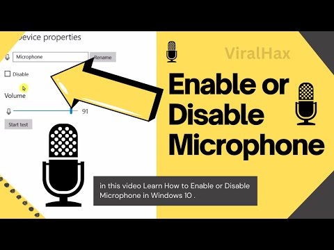 How to Enable or Disable Microphone in Windows 10 | Turn on And Turn Off Microphone Windows 10