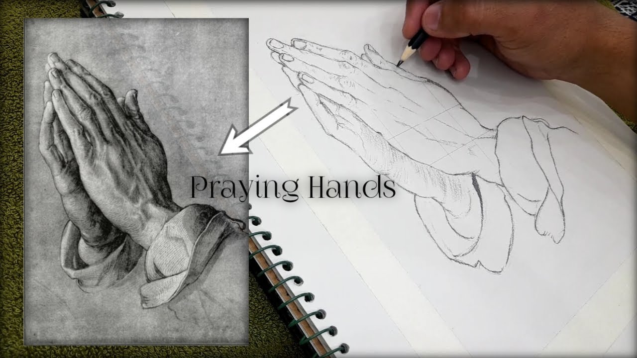 Drawing of PRAYING HANDS || How to Draw Praying Hands with Rosary || Step by step #hiddenhandsvlogs