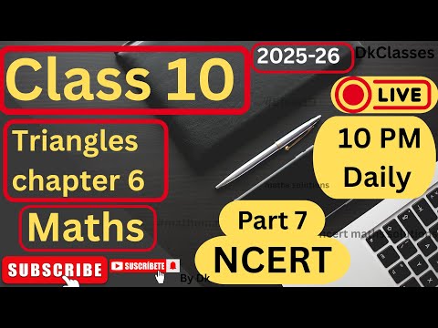 Class 10 Maths || Triangles | Chap 6 | Part 7 | #class10 #maths Dk