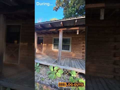 Log Home Restoration Project (Shiloh, GA) #loghome #loghomerestoration #cabinlife