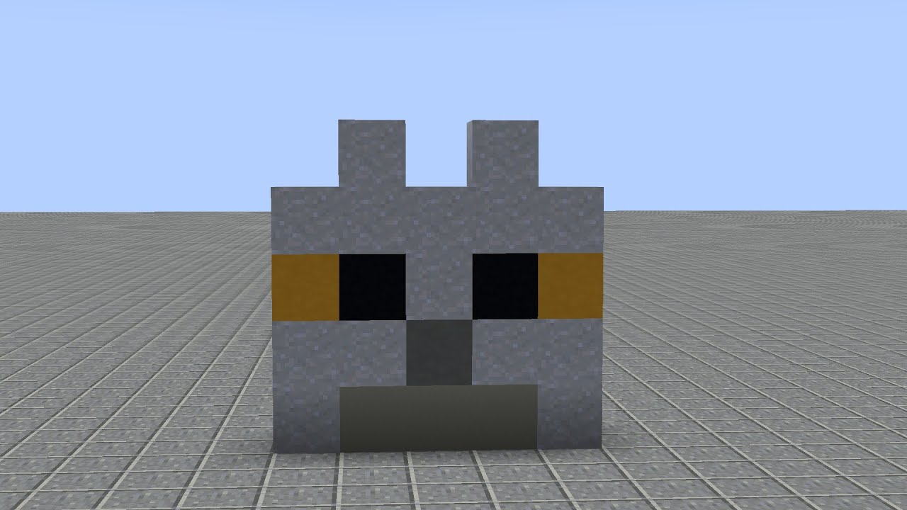 Minecraft GRAY CAT FACE Pixel art build tutorial! #shorts