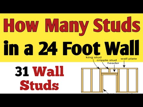 How many studs in a 24 foot wall | How many 2x4 studs do i need for a 24 foot wall