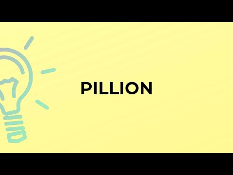 What is the meaning of the word PILLION?