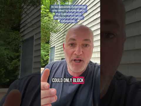 I want to clarify what happened today with the Supreme Court’s ruling and how it affects birthright