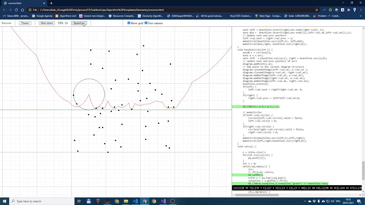 Voronoi Diagram Construction - Visualisation