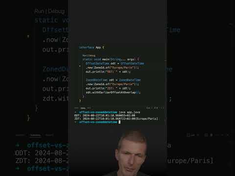 ZonedDateTime or OffsetDateTime? #java #shorts #coding #airhacks