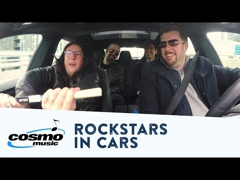 Mike Mangini in a Hockey Feud while Talking Drums (Rockstars In Cars)
