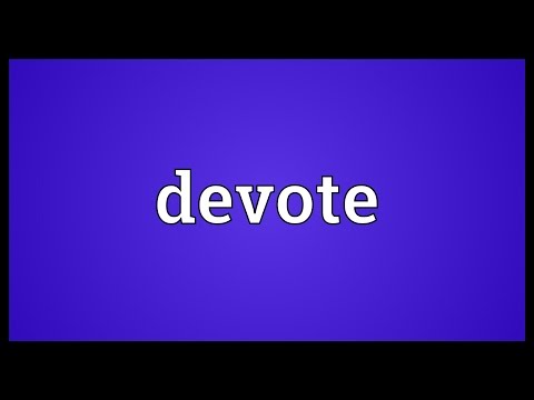 Devote Meaning