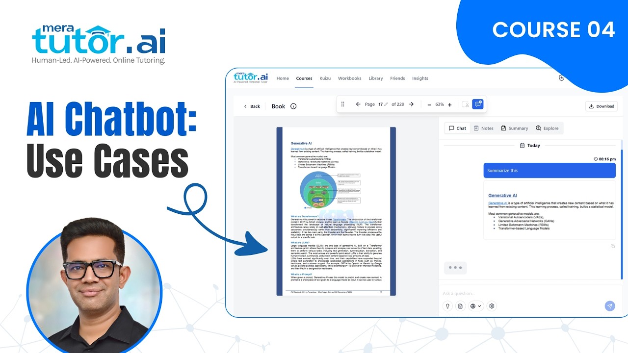 MeraTutor.AI Mastery | Topic 04 – Chatbot Use Cases, PDF Mode & Smart Learning #meratutorai