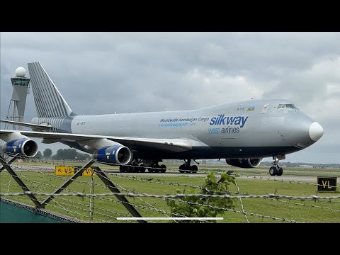 BOEING 747 SILK WAY WEST AIRLINES (BAKU TO AMSTERDAM) LANDED SCHIPHOL / PLANE SPOTTING