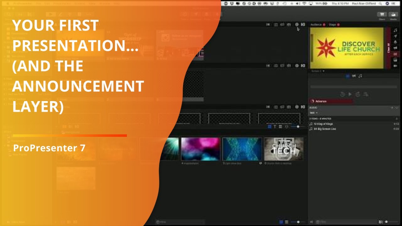 ProPresenter 7 Tutorial: Your first presentations (and the announcements layer)