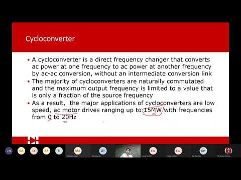 Lecture 20 (Wk11.2): 1 & 3-Phase Cycloconverter; FACTS; TCR; TSC; SVC Design & Power Flow Simulation