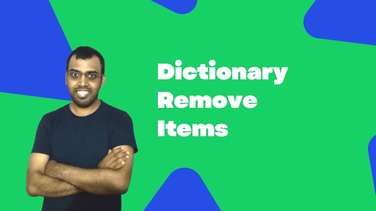 Dictionary Remove Items #154 #lingarajtechhub