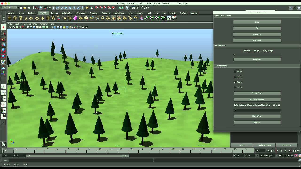 Terrain Generation - Scripting - Maya