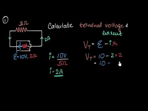 Cells with internal resistances: Worked example (video) | Khan Academy