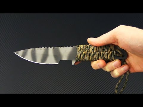 Strider HT-S Camo Cord Wrap Tigerstriped CPM-D2 for sale | GPKNIVES.com