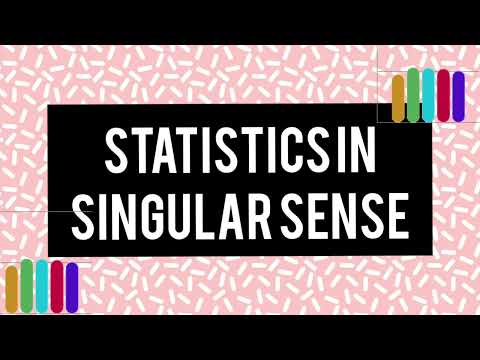 statistics in singular sense
