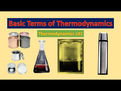 Basic Terms of Thermodynamics / Introduction To Thermodynamics/ System / Boundary/ Surroundings/L1