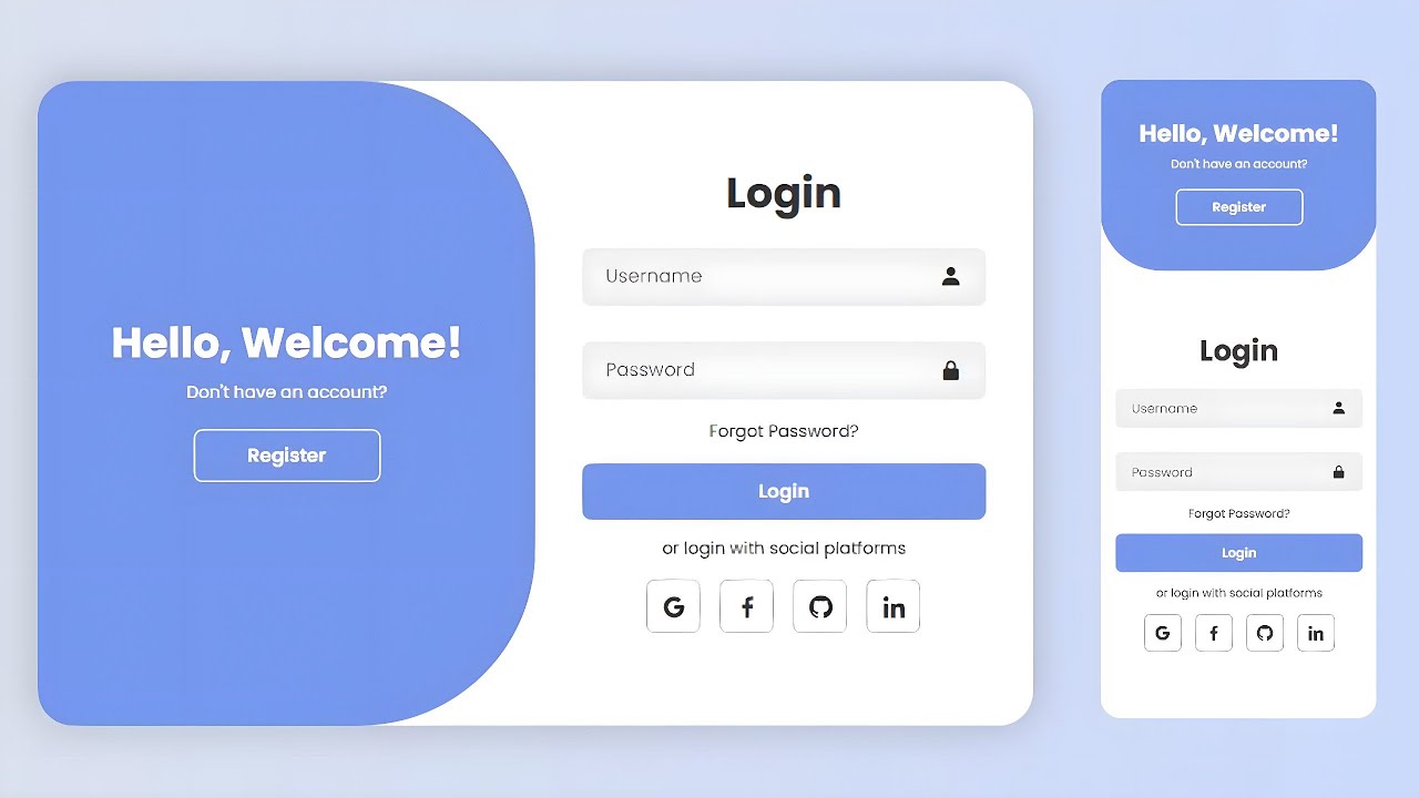 Login + Register Form with Animation | HTML CSS