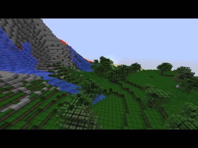 Custom Terrain: Volcano Island Minecraft Map