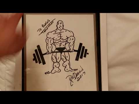 Ric Drasin's personalised autographed Gold's Gym logo!