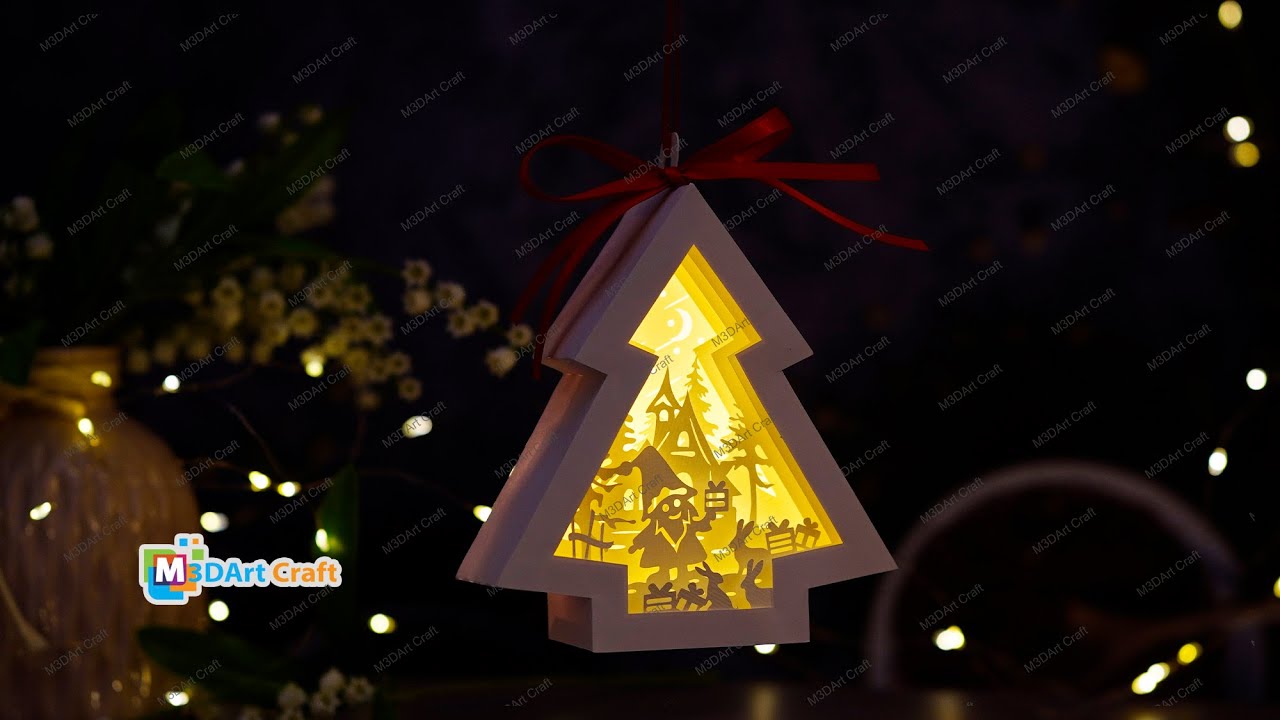 How To Make A Hanging Lantern Tree To Decorate Christmas PDF, SVG, Studio Templates