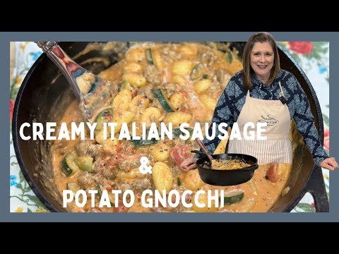 Creamy Italian Sausage and Potato Gnocchi Skillet
