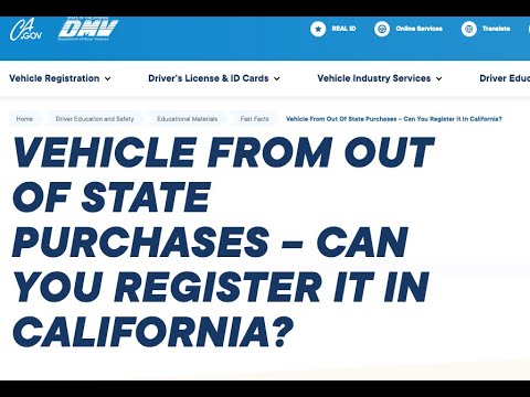 DMV California | WATCH THIS VIDEO BEFORE BUYING A CAR OUT OF STATE | Fast Facts!