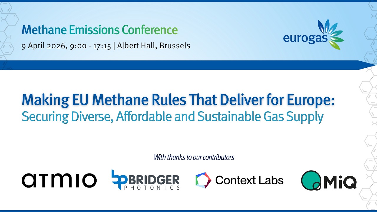 Eurogas Methane Emissions Conference – Morning Programme – 9 April 2026, Brussels