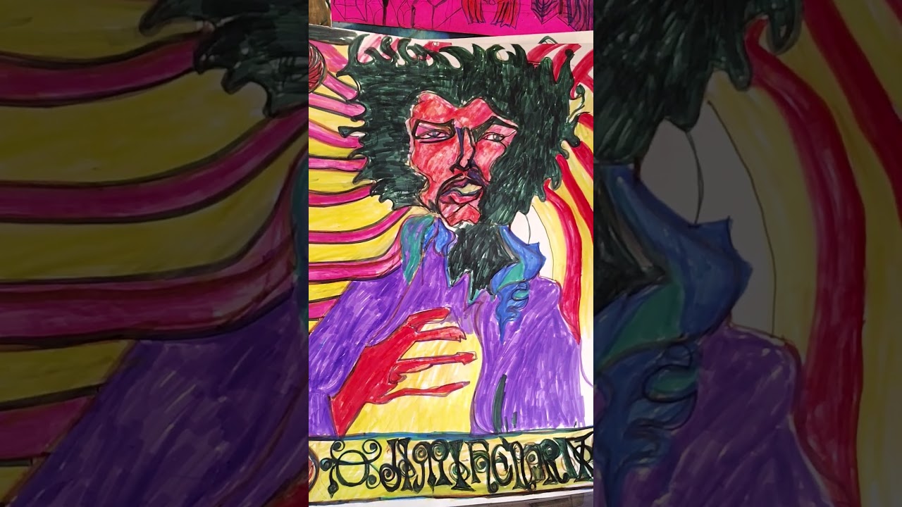 cool jimmi Hendricks mural I did in coloor