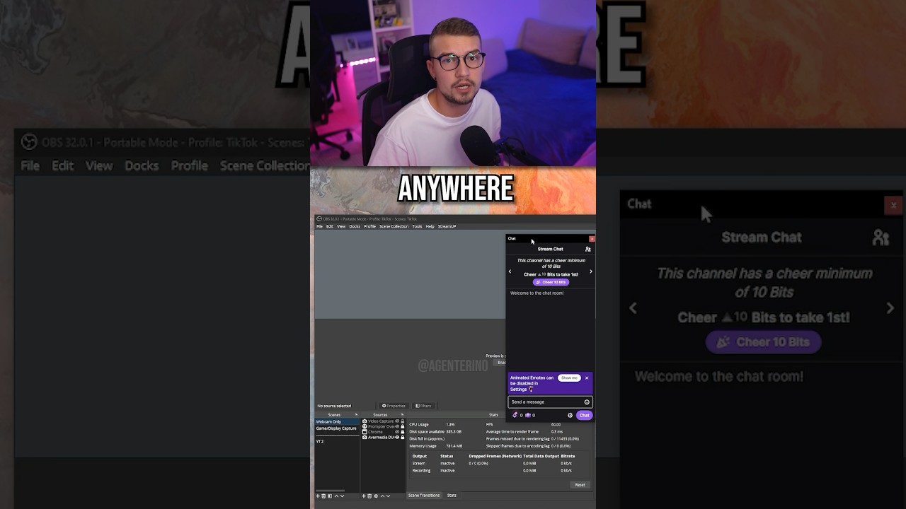 Add a Twitch Chat Dock in OBS!