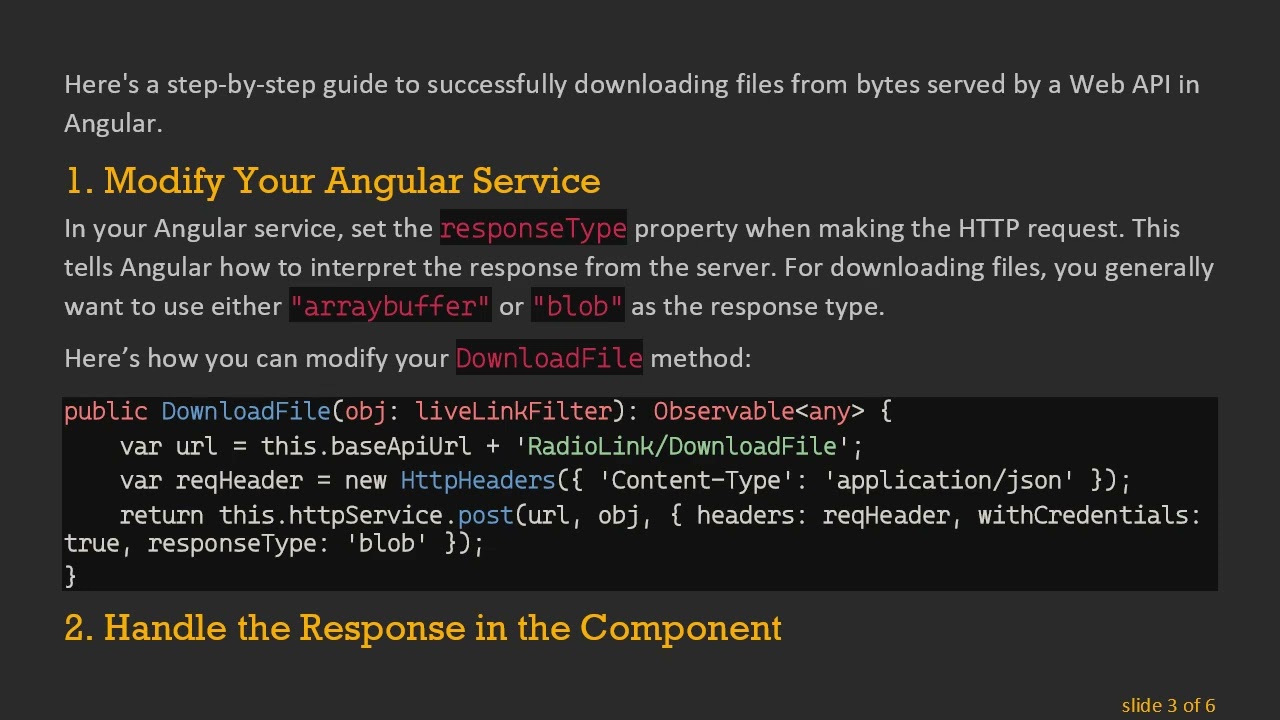 How to Download Files from Bytes using Web API and Angular