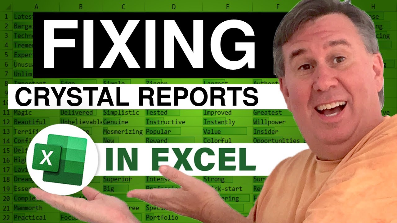 Mrexcels Learn Excel 580 Fixing Crystal Mrexcel Message Board