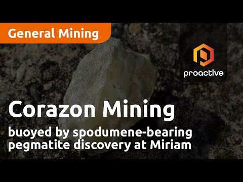 Corazon Mining buoyed by spodumene-bearing pegmatite discovery at Miriam