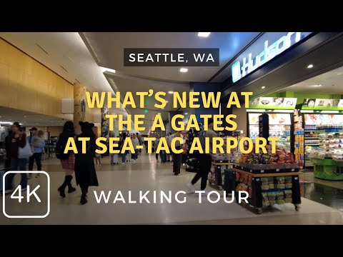 Exploring Sea-Tac Airport's A Gates: A 2024 Walking Tour in 4K