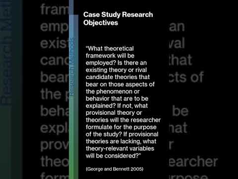 Case Study Research Objectives