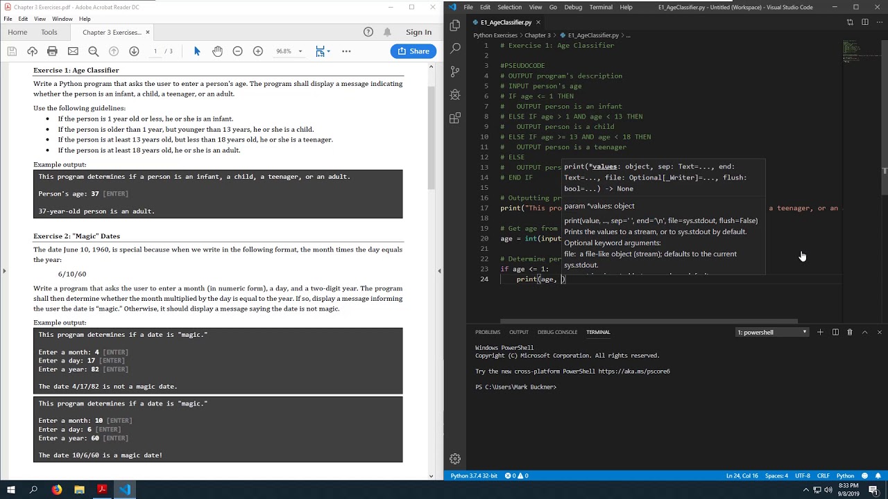 Python - 2 - Decision Structures Exercises