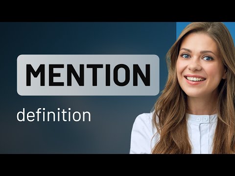 Mention | MENTION definition