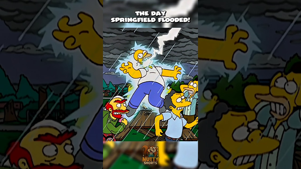 The Day Springfield FLOODED! 🌊⚡ #simpsons #shorts