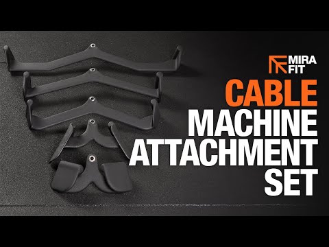 Gym Cable Machine Attachment Set - 5 Handles | Mirafit