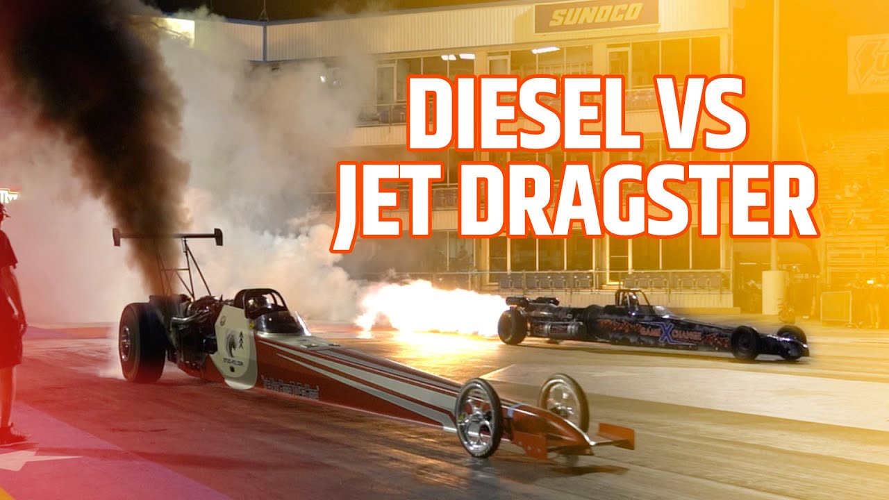 Diesel vs Jet Dragster Race Is a Ridiculous Display of Smoke and Flames ...