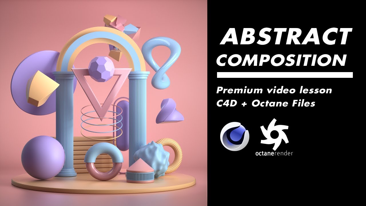 Abstract Composition Cinema 4D Octane Render