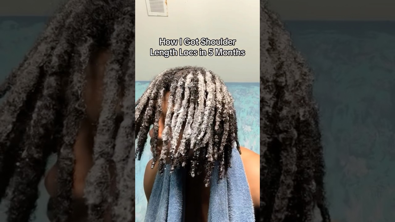 How he got shoulder length locs in 5 months 🤔🌴 #locs #locjourney #shorts #naturalhair #summer