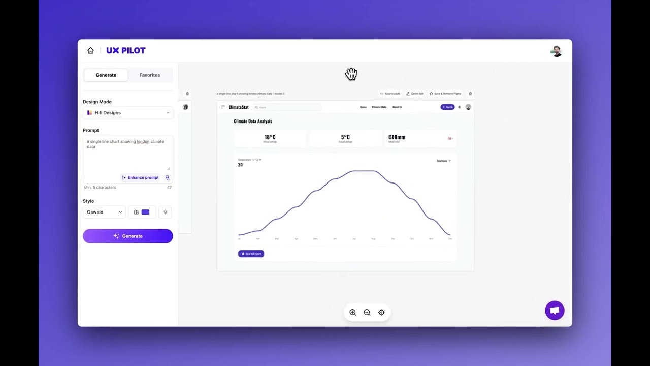 Demo of UX Pilot AI