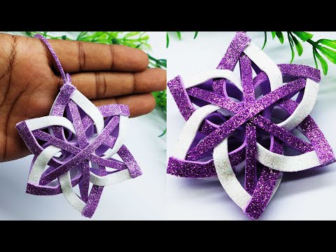 Paper Cutting Christmas Star 🎄 Low Budget Christmas Tree Decorations 🎄 ...