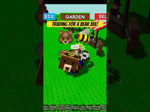 Trading For A Bear Bee In Roblox Grow A Garden! #roblox #growagarden