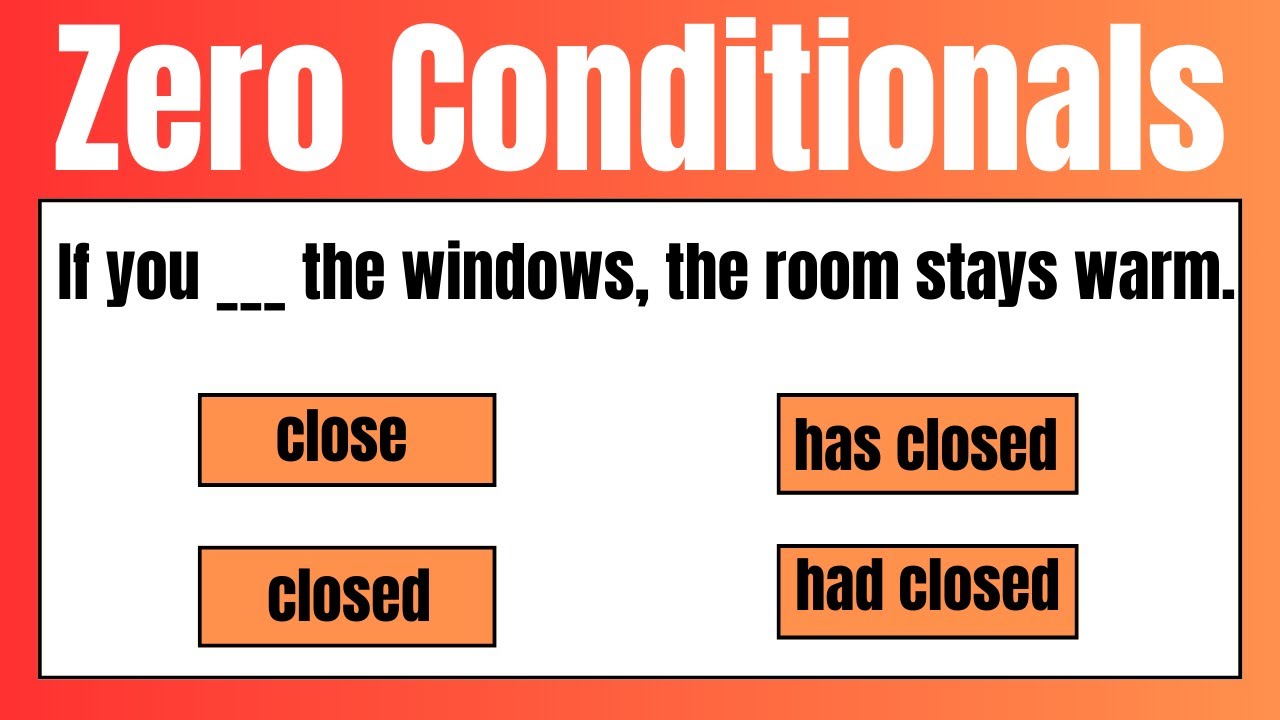 Zero Conditionals Quiz